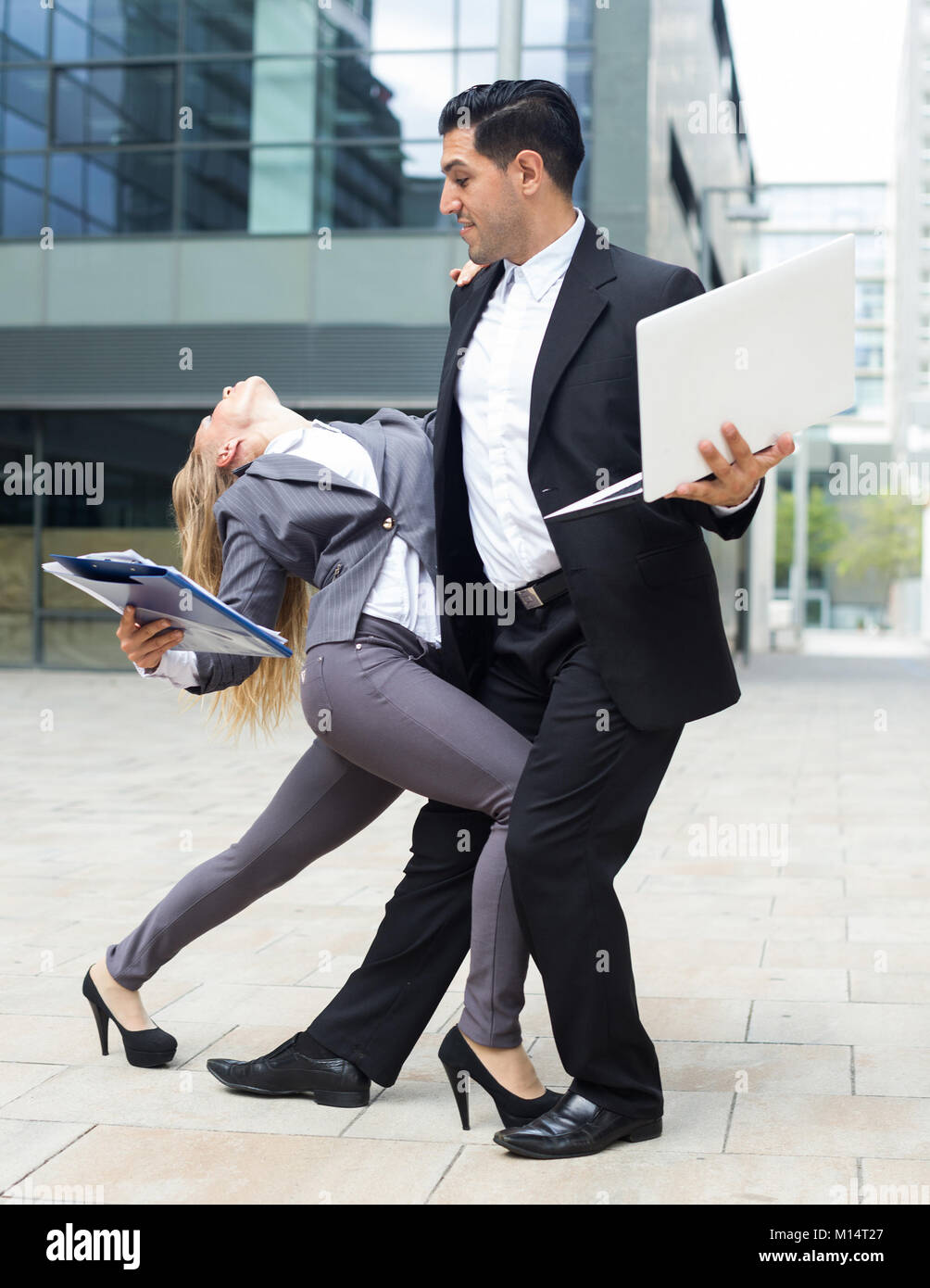 Dancing employee man colleagues hi-res stock photography and images - Alamy