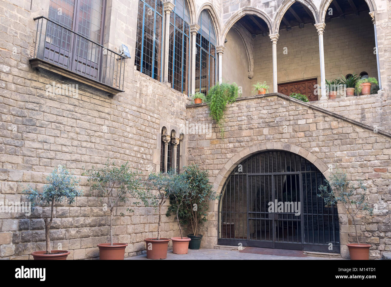 Gothic monument,palace,Palau Requesens,ancient entrance,qothic quarter ...