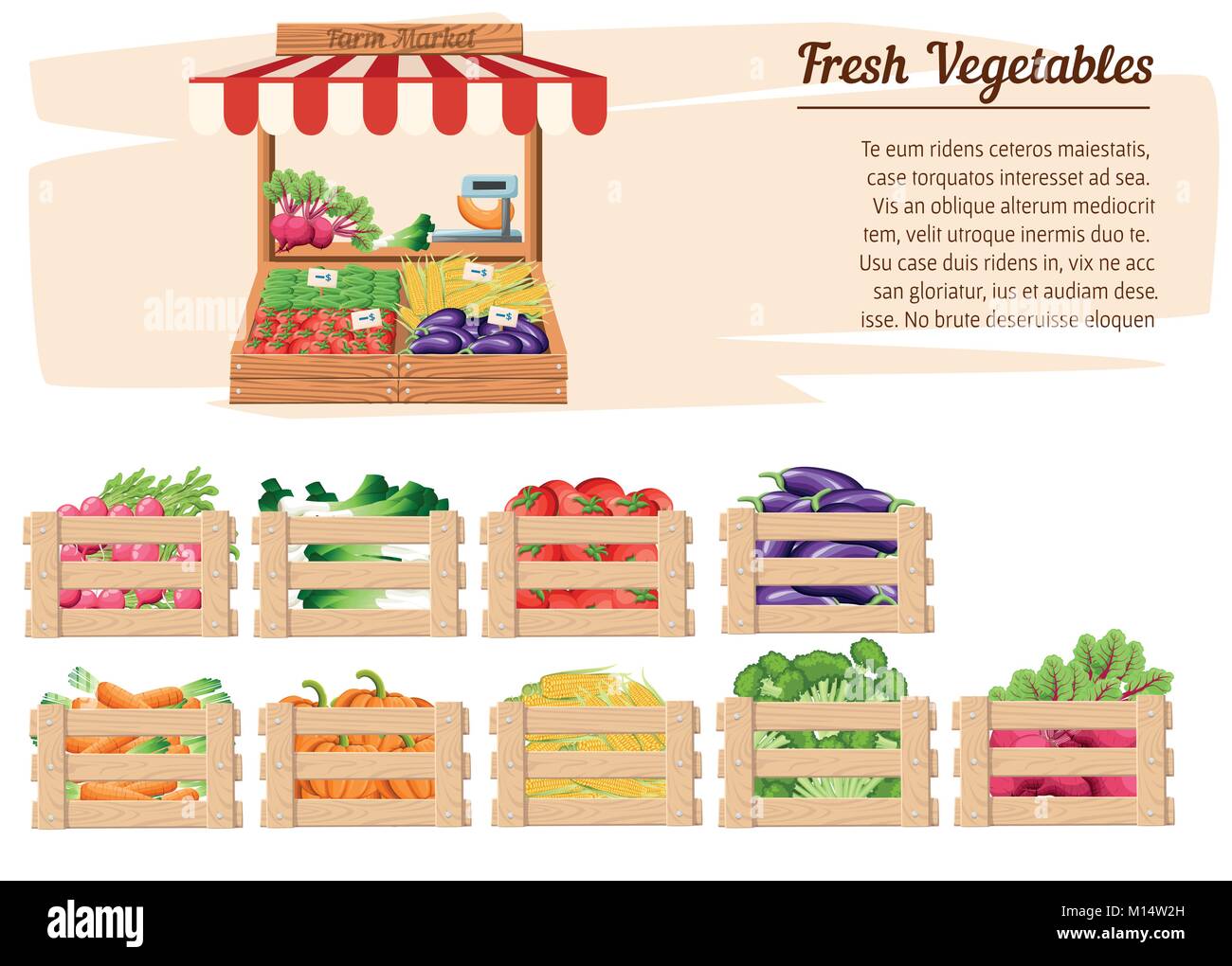 Food stand counter Stock Vector Images - Alamy