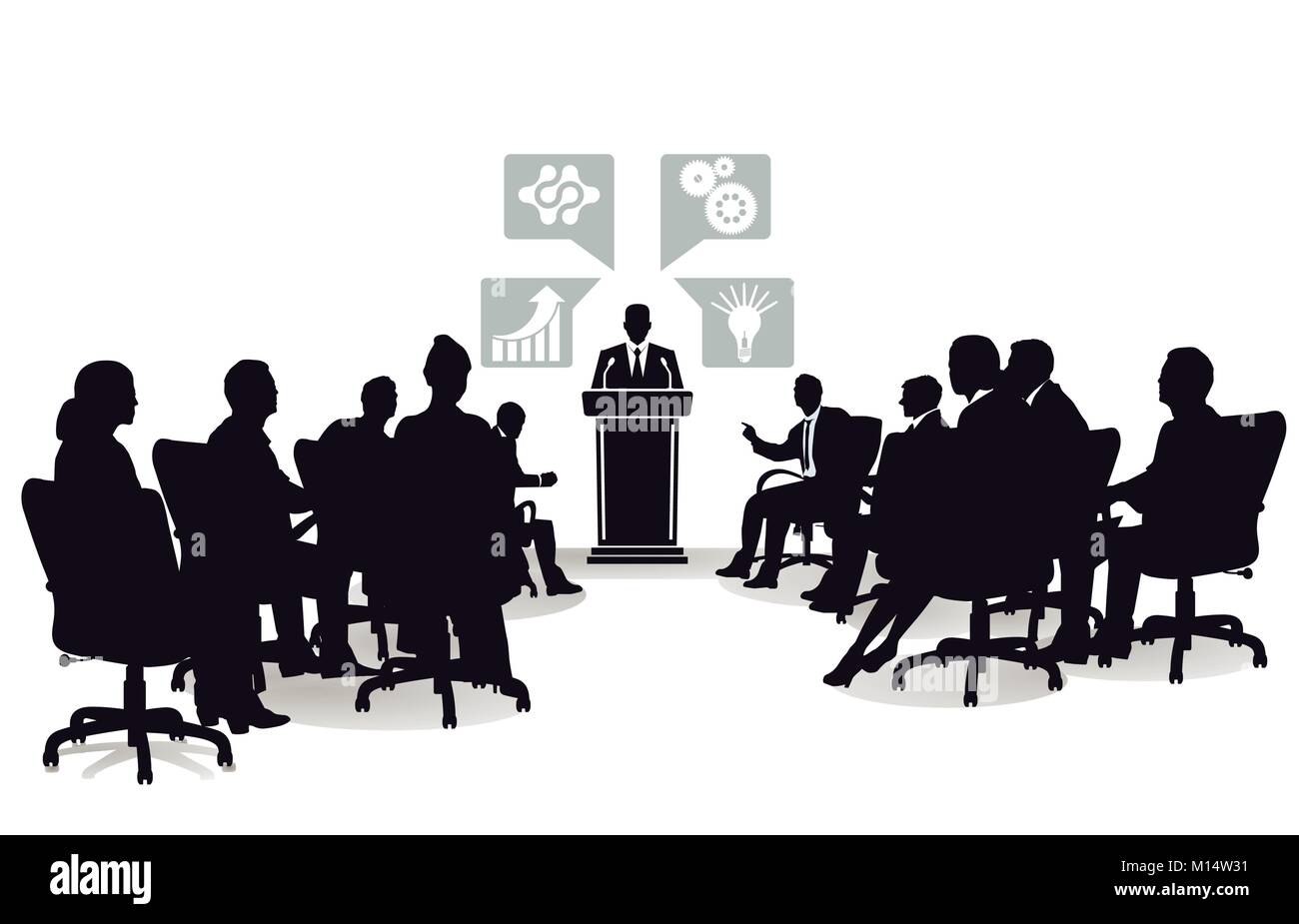 Lecture in progress Stock Vector Images - Alamy