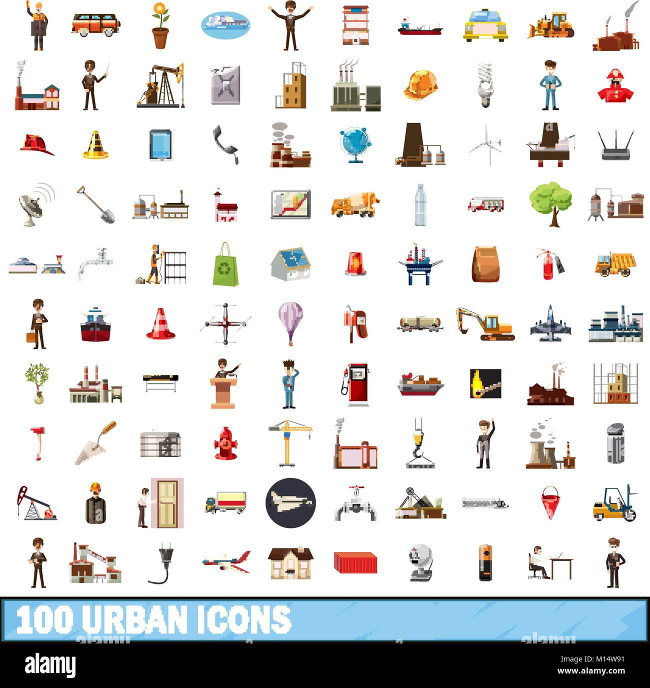 100 urban icons set, cartoon style Stock Vector Image & Art - Alamy 100 urban icons set, cartoon style Stock Vector Image & Art - Alamy
