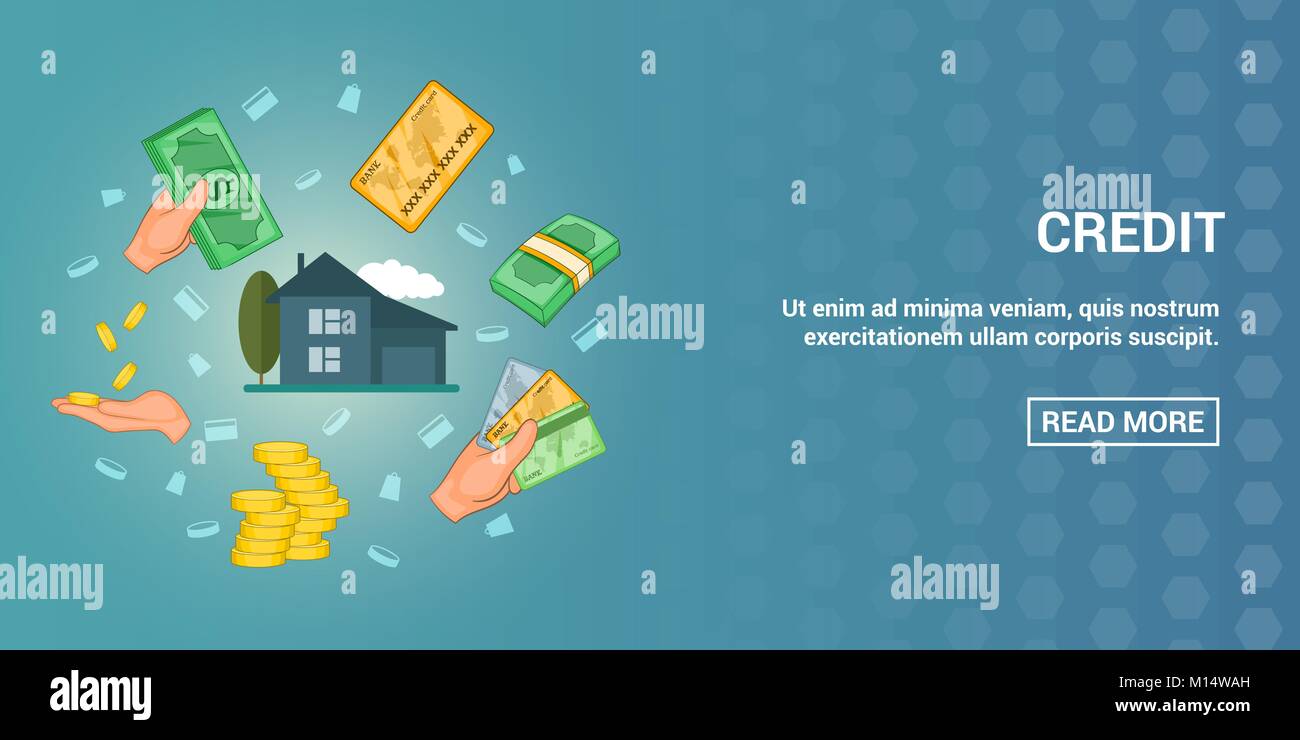 Credit banner horizontal, cartoon style Stock Vector Image & Art - Alamy