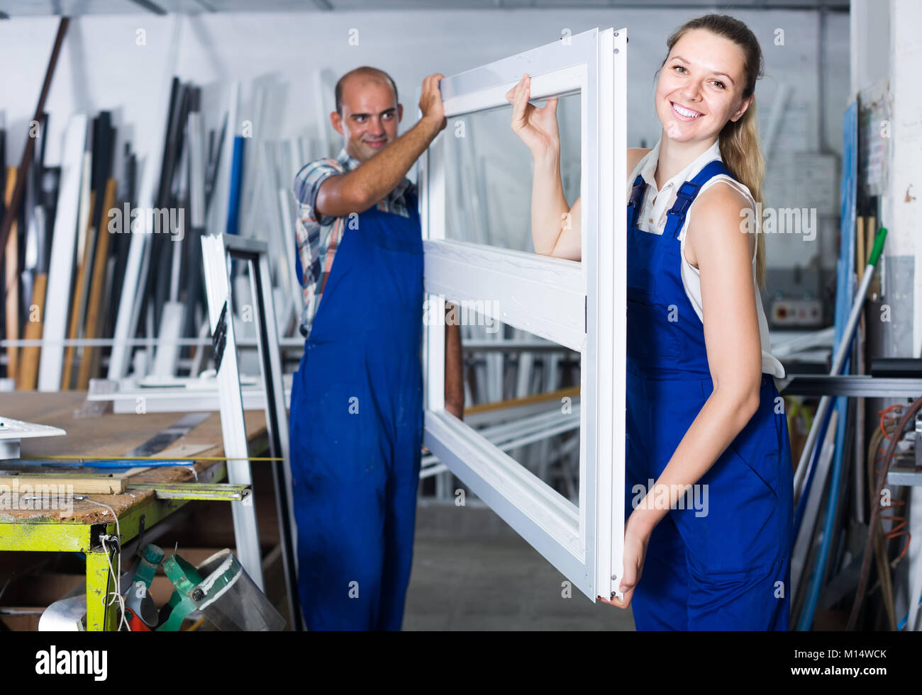 Team female assembly workers hi-res stock photography and images - Alamy