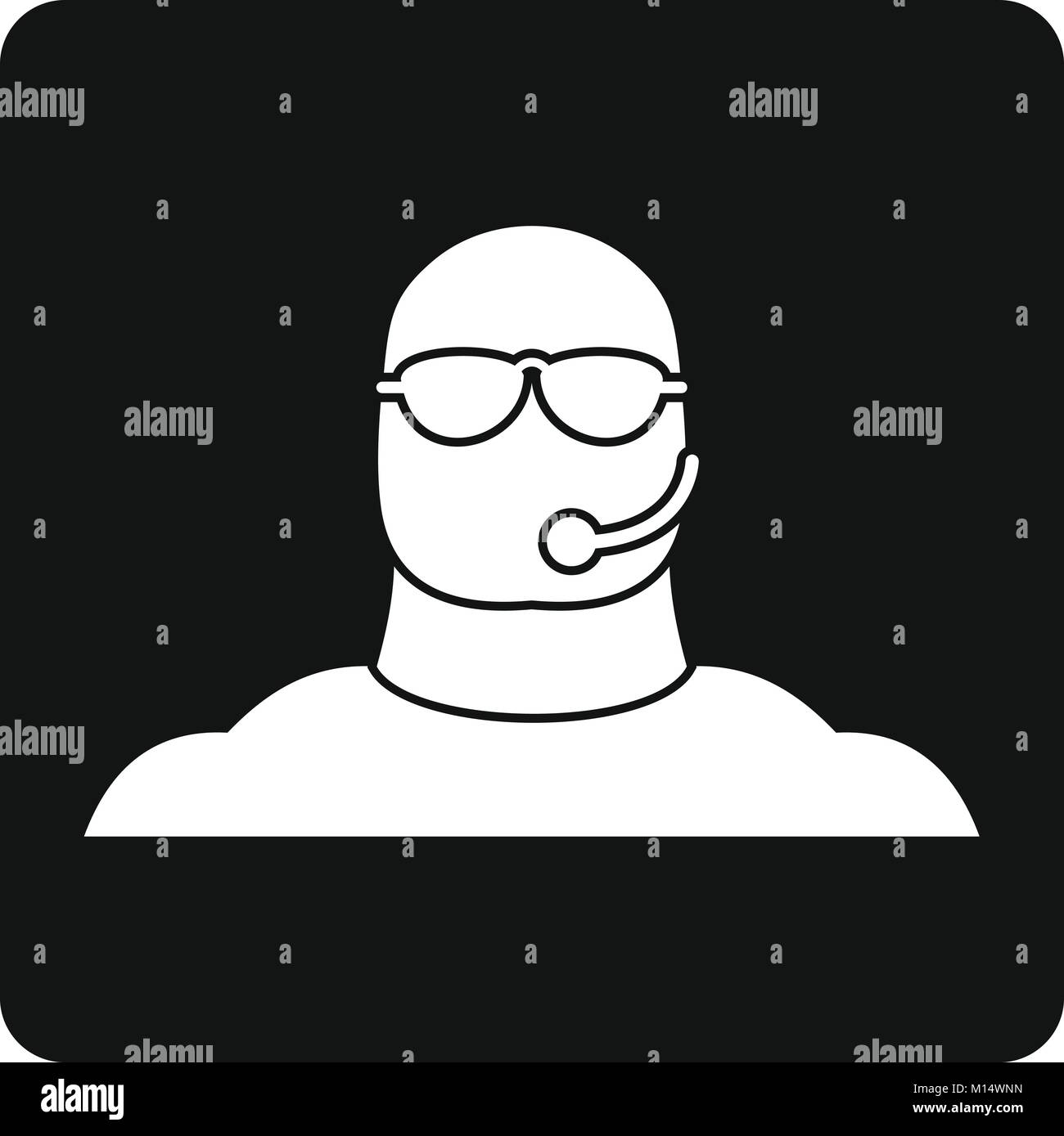 Safety guard man icon simple Stock Vector Image & Art - Alamy