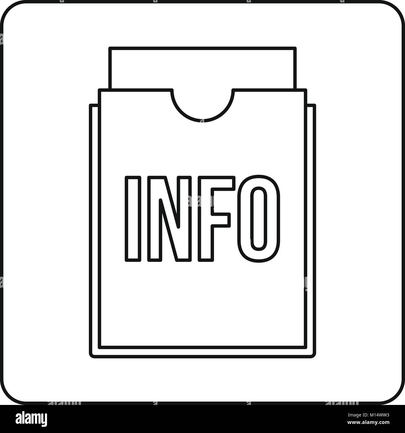 Info folder icon outline Stock Vector Image & Art - Alamy