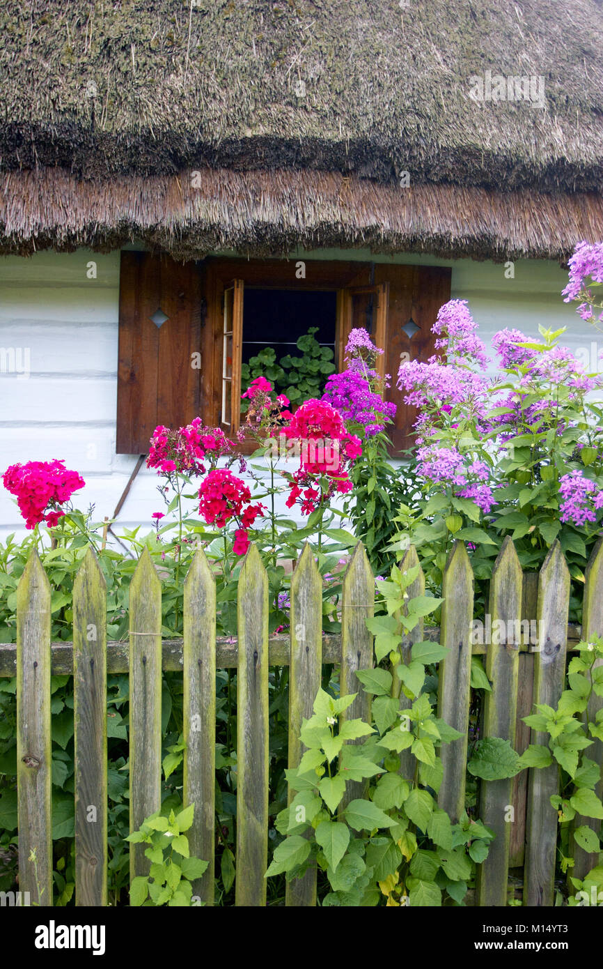 Poland, Lublin open air museum, Hut Stock Photo - Alamy