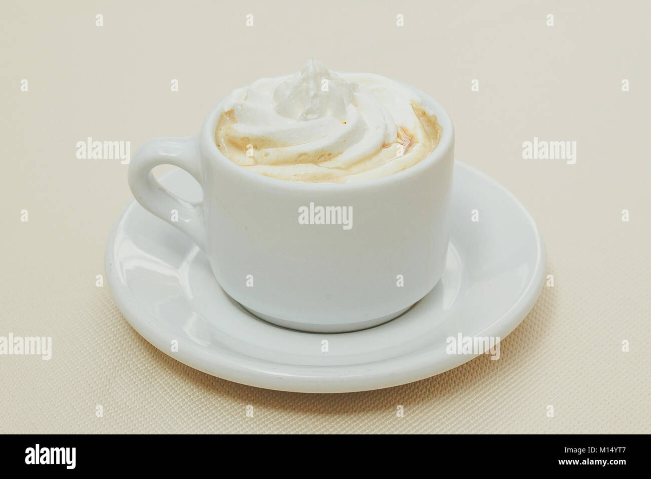 coffee cup and cream espresso Stock Photo - Alamy