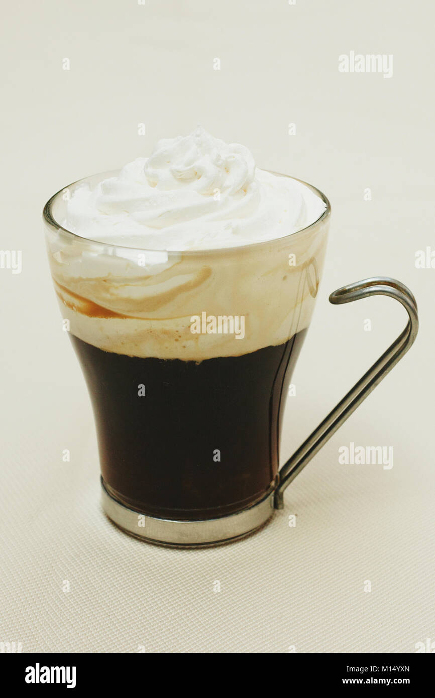 coffee cup and cream espresso Stock Photo - Alamy