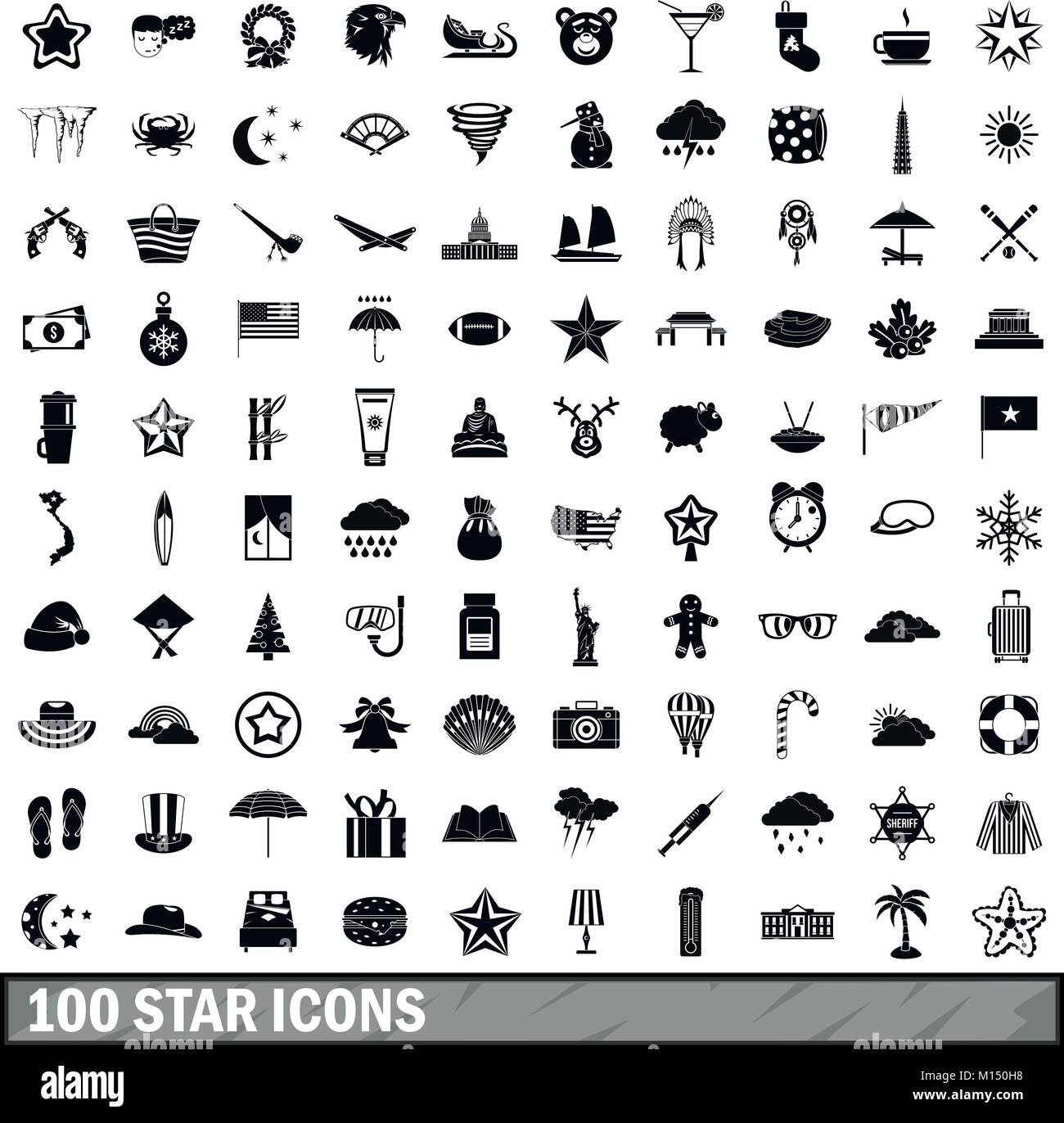 100 star icons set, simple style Stock Vector Image & Art - Alamy