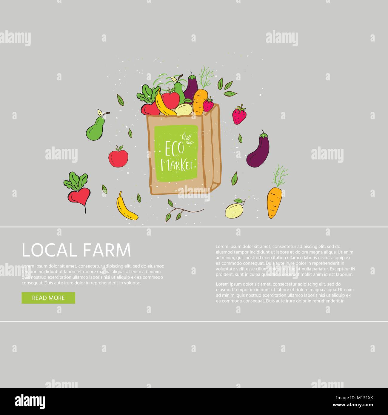 Canvas bag food shopping Stock Vector Images - Alamy