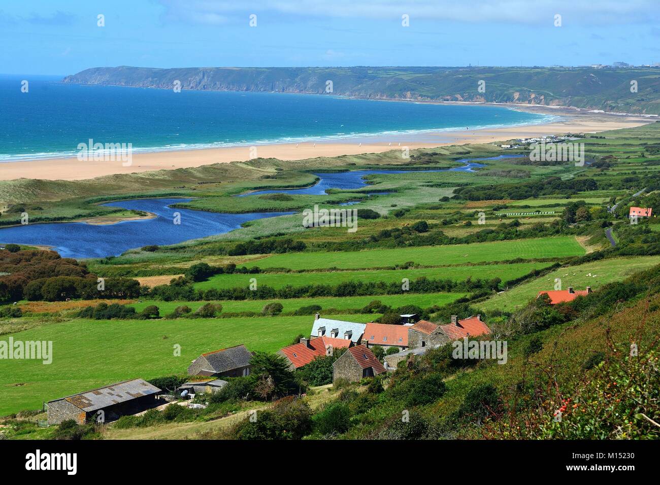France, Manche, Cotentin peninsula, natural Reserve La Mare de Vauville ...