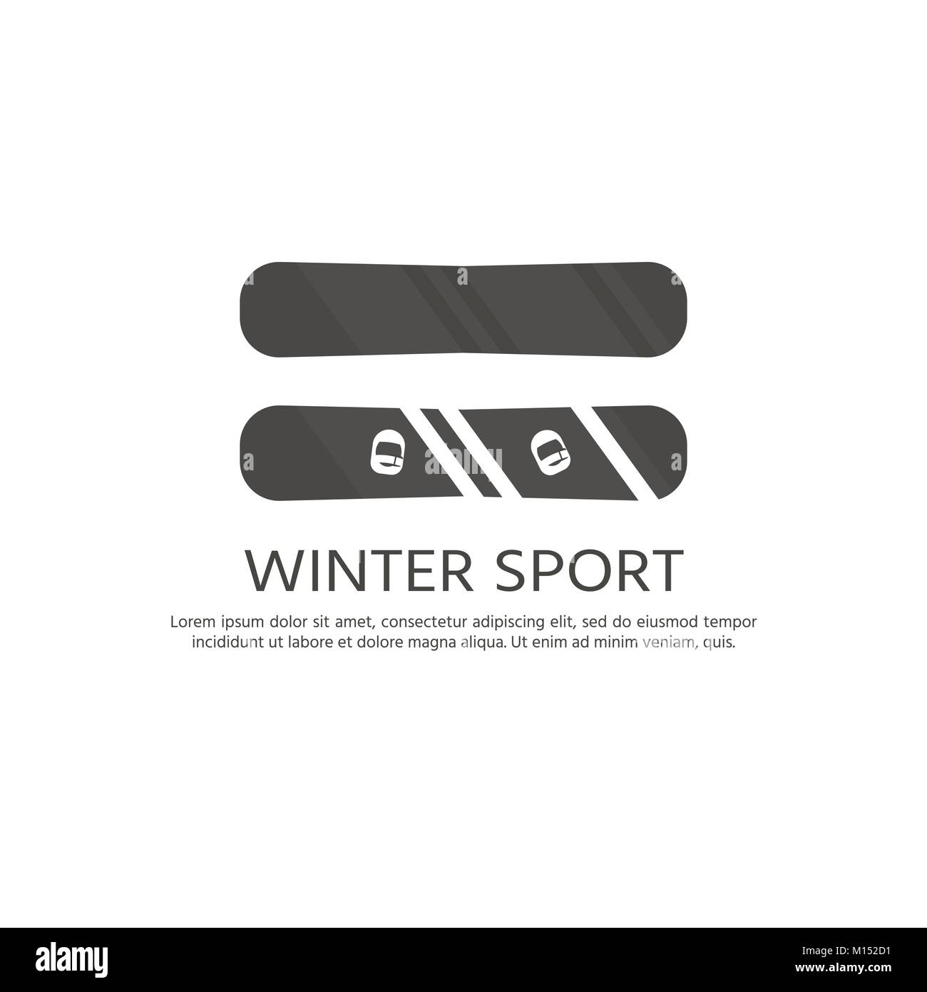 Winter sport icons collection. Skiing and snowboarding set equipment ...