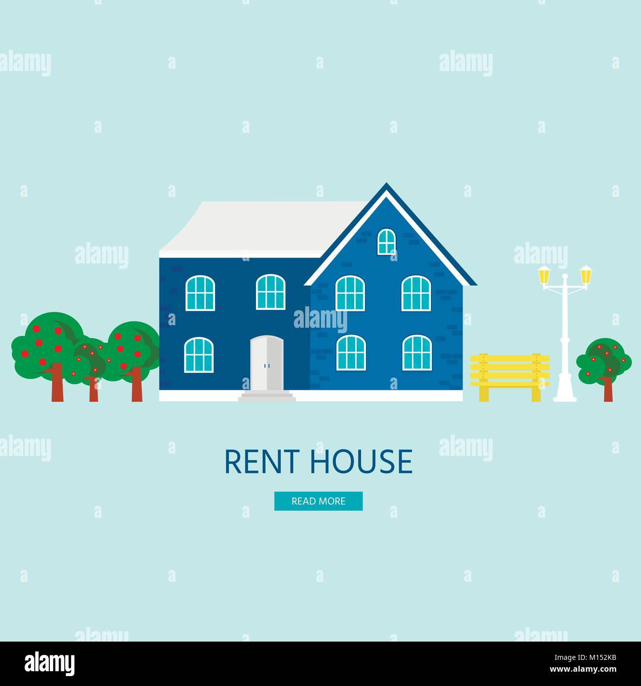Banner for sales, advertising house, cottage. Offer of home purchase ...