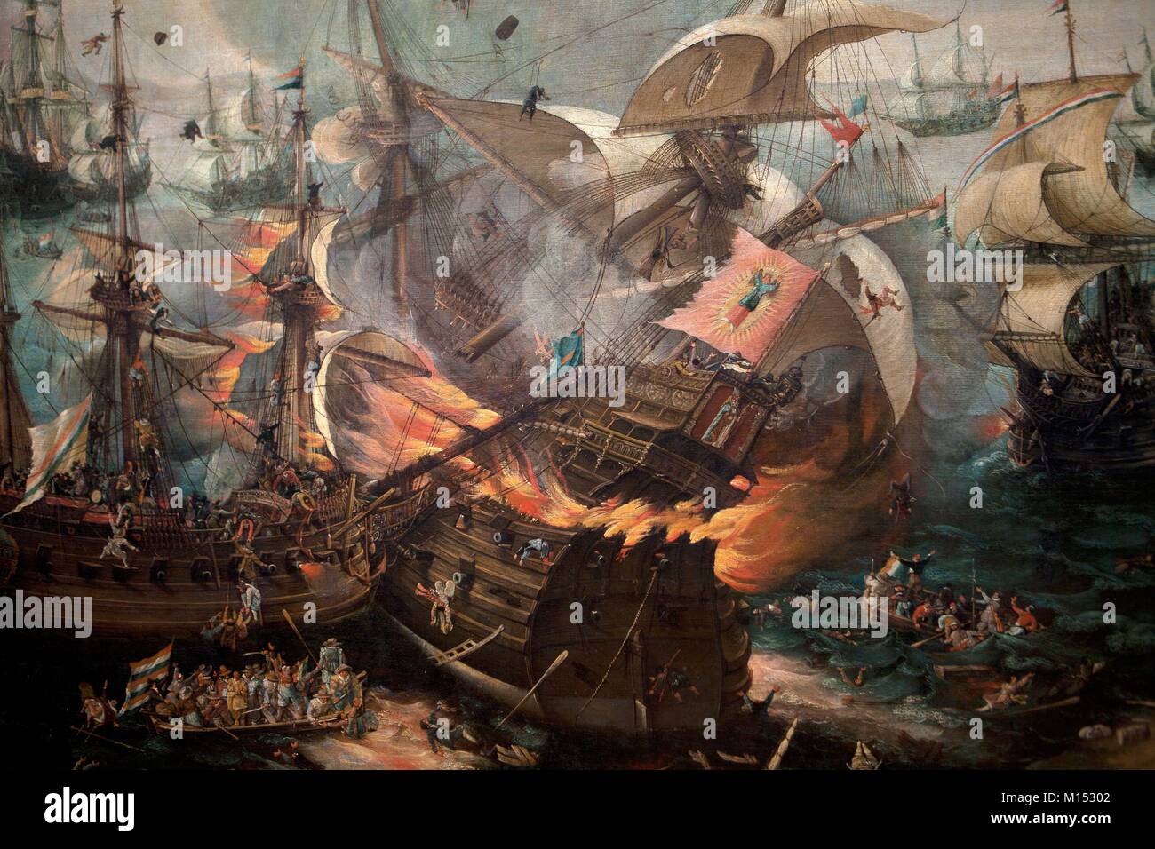 Netherlands, Amsterdam, Rijksmuseum, The battle of Gibraltar (1607) by ...