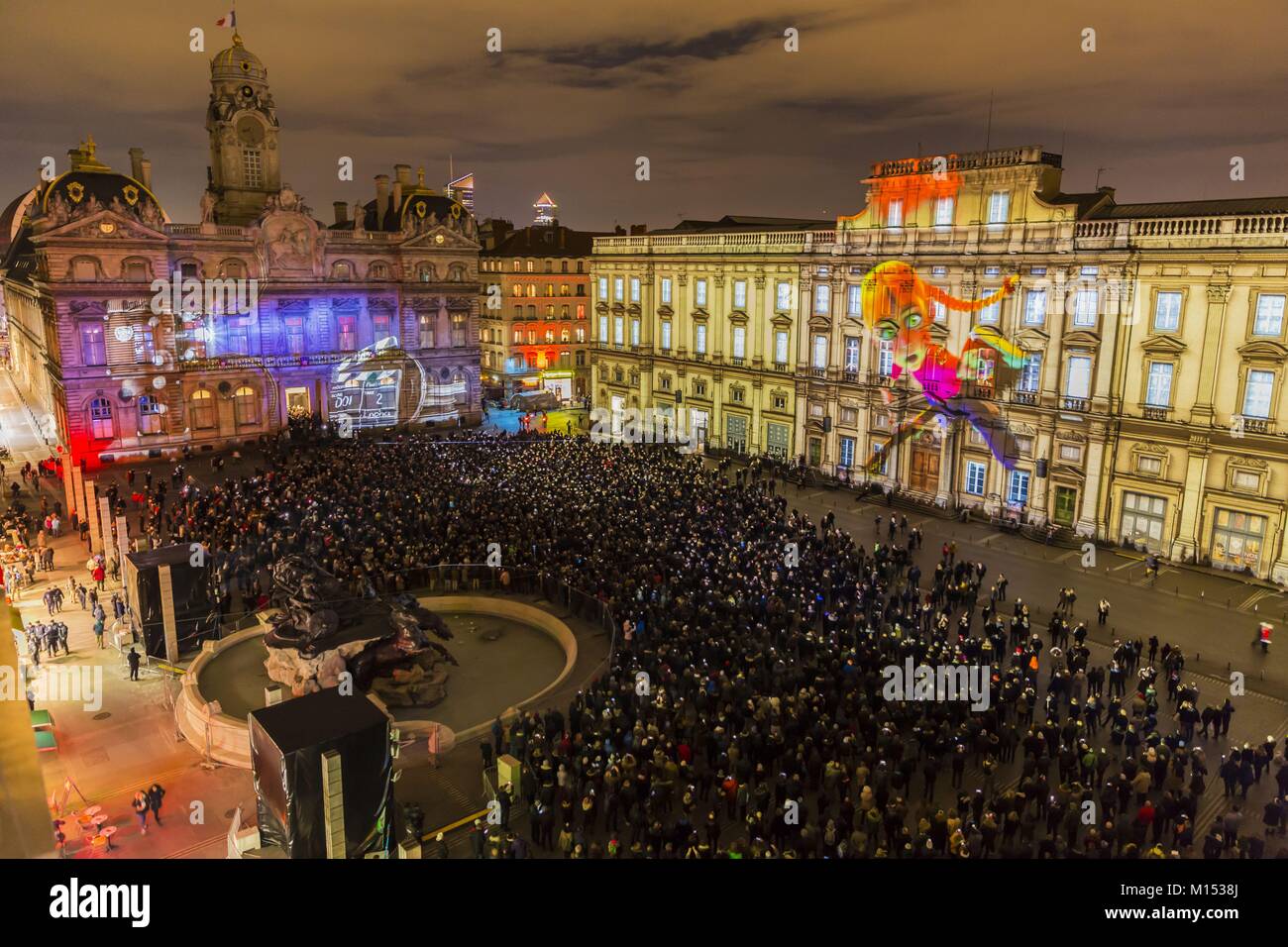 France, Rhone, Lyon, the Presqu'ile, historical site listed as World Heritage by UNESCO, Place ...