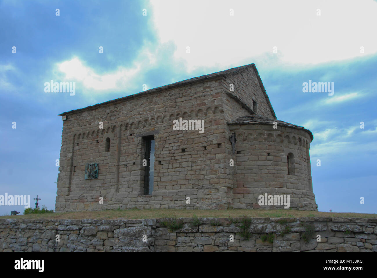 Romanesque Chapel of St. Sebastian, Bergolo, Piedmont - Italy Stock ...