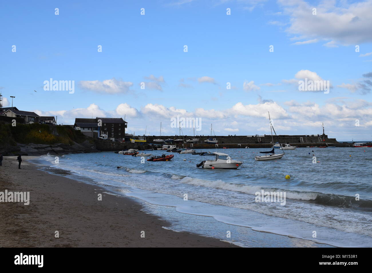 New Quay Beach. Autumn sun Stock Photo - Alamy