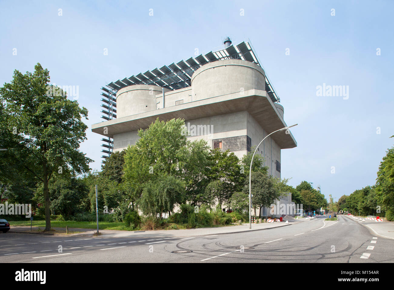 "Energiebunker" in Hamburg-Wilhelmsburg. A WW II-Bunker converted to an ...