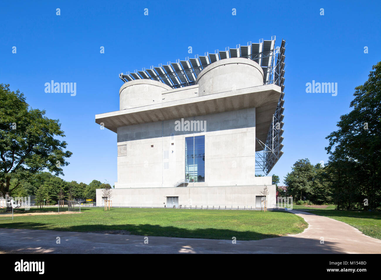 "Energiebunker" in Hamburg-Wilhelmsburg. A WW II-Bunker converted to an ...