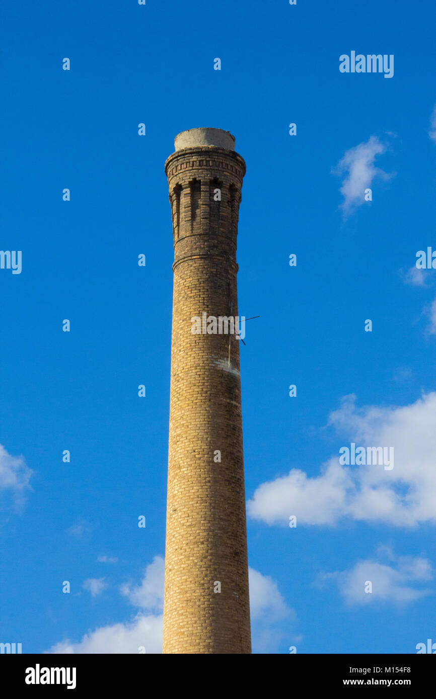 Industrial Tall Brick Chimney Against High Resolution Stock Photography ...