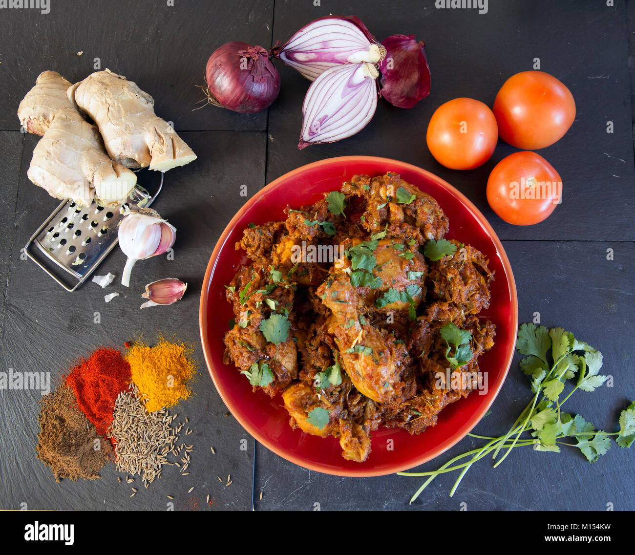 Food photography: Chicken Daag mein murgh recipe Stock Photo - Alamy