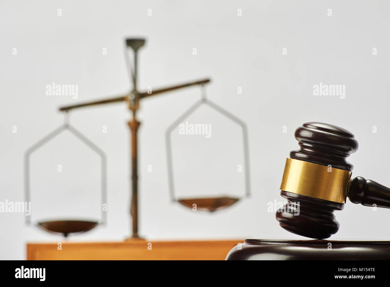 Judge gavel and justice scale Stock Photo - Alamy