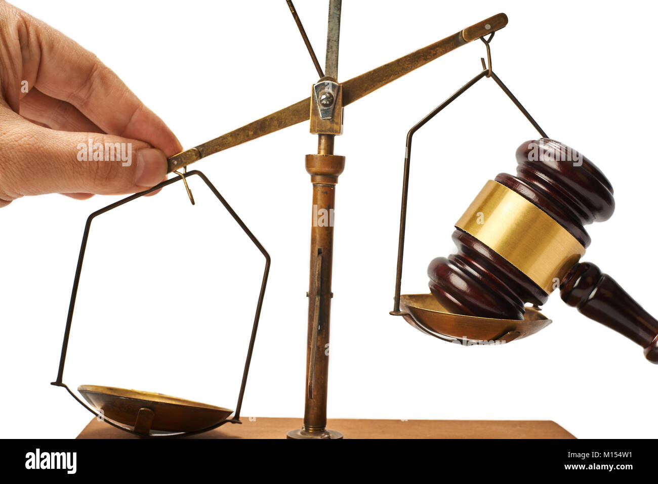 Judge gavel and justice scale Stock Photo - Alamy