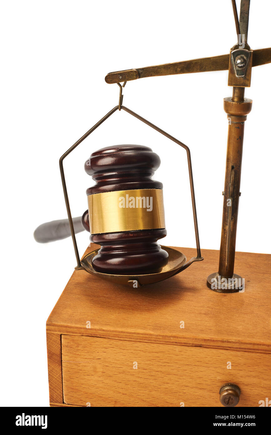 Judge gavel and justice scale Stock Photo - Alamy