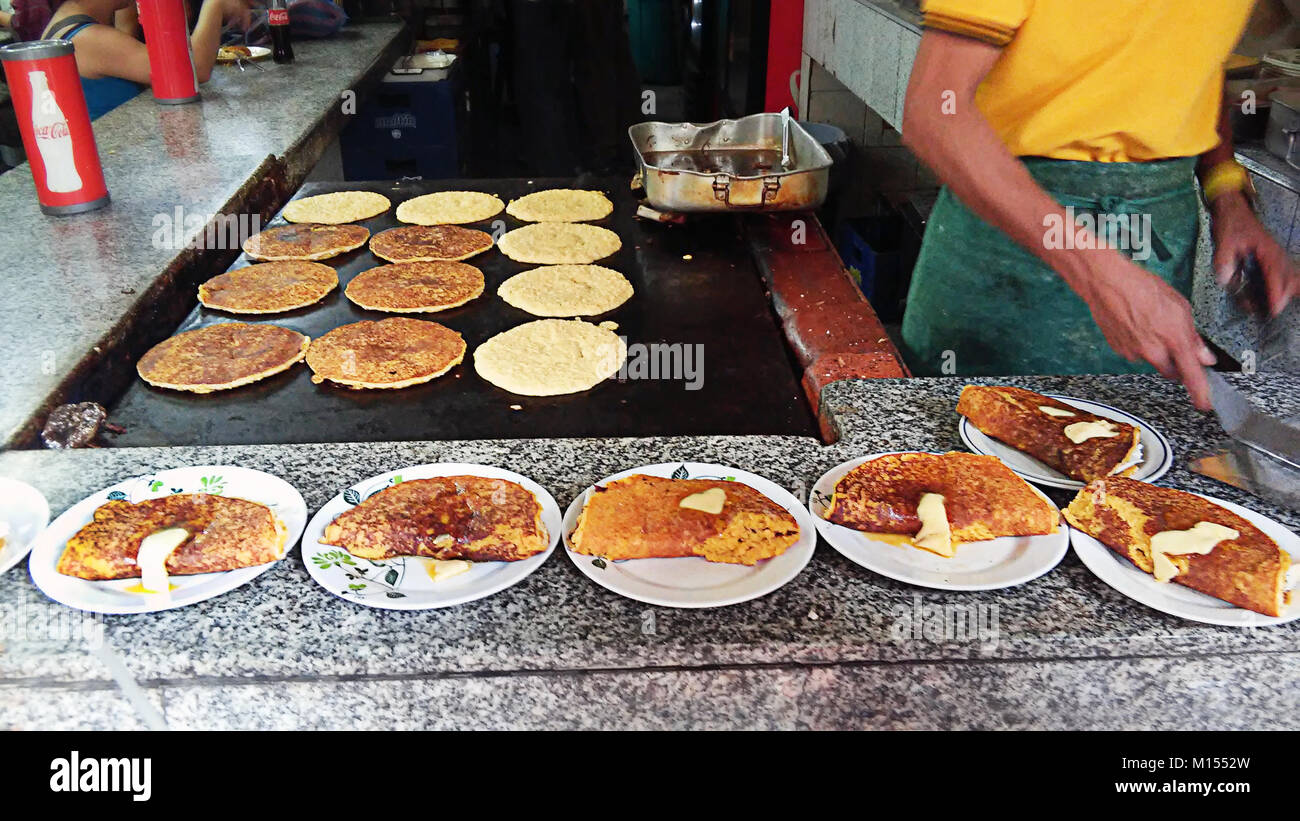 Venezuela: Venezuelan Cachapas. Typical food Stock Photo - Alamy