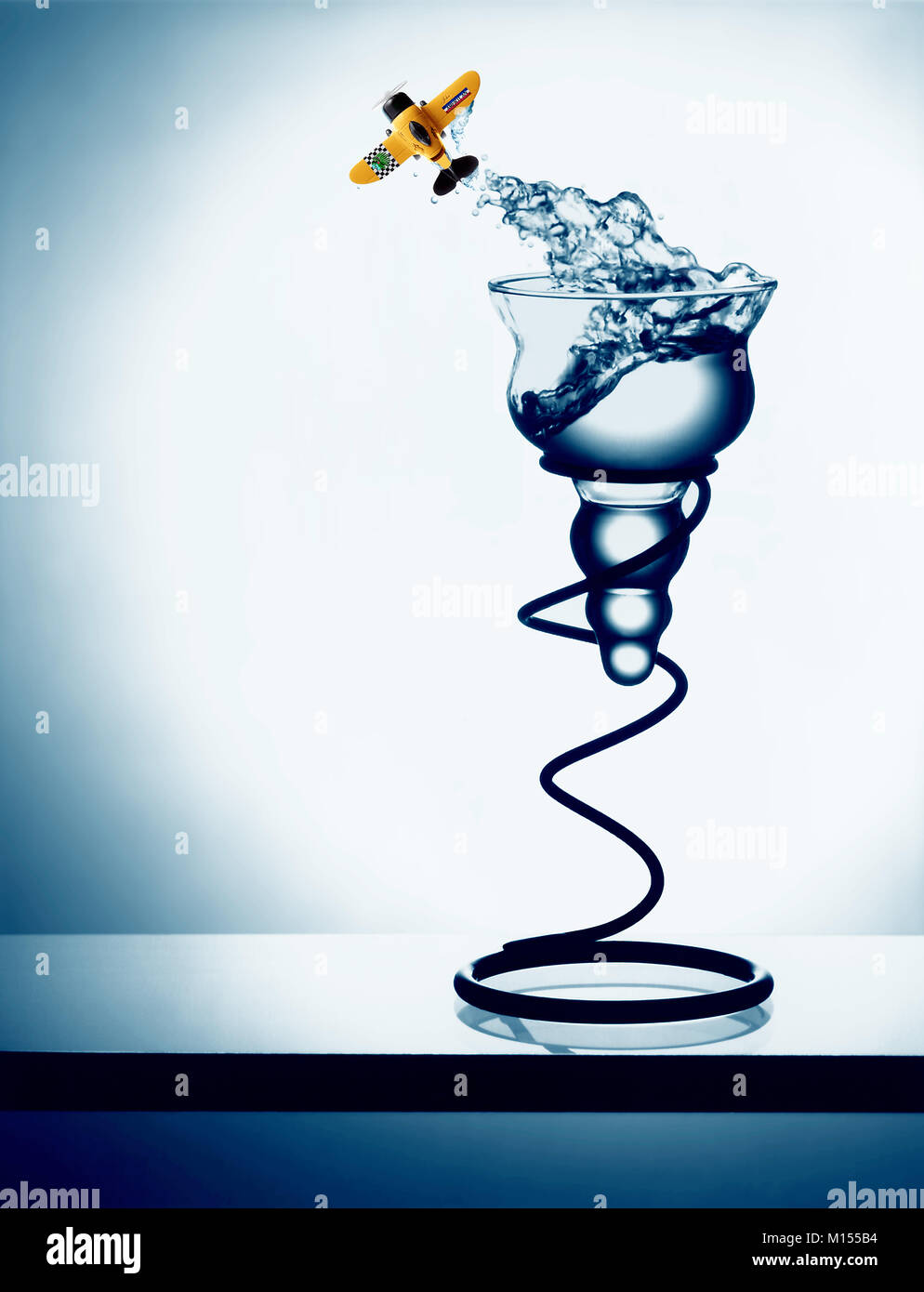 air plane splash in water Stock Photo - Alamy