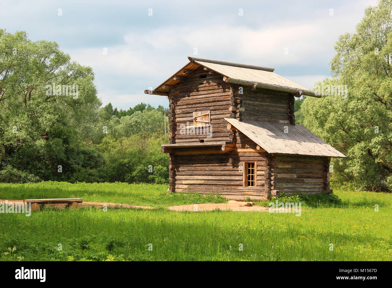 The ancient wooden house (the barn/shed) in village Stock Photo - Alamy