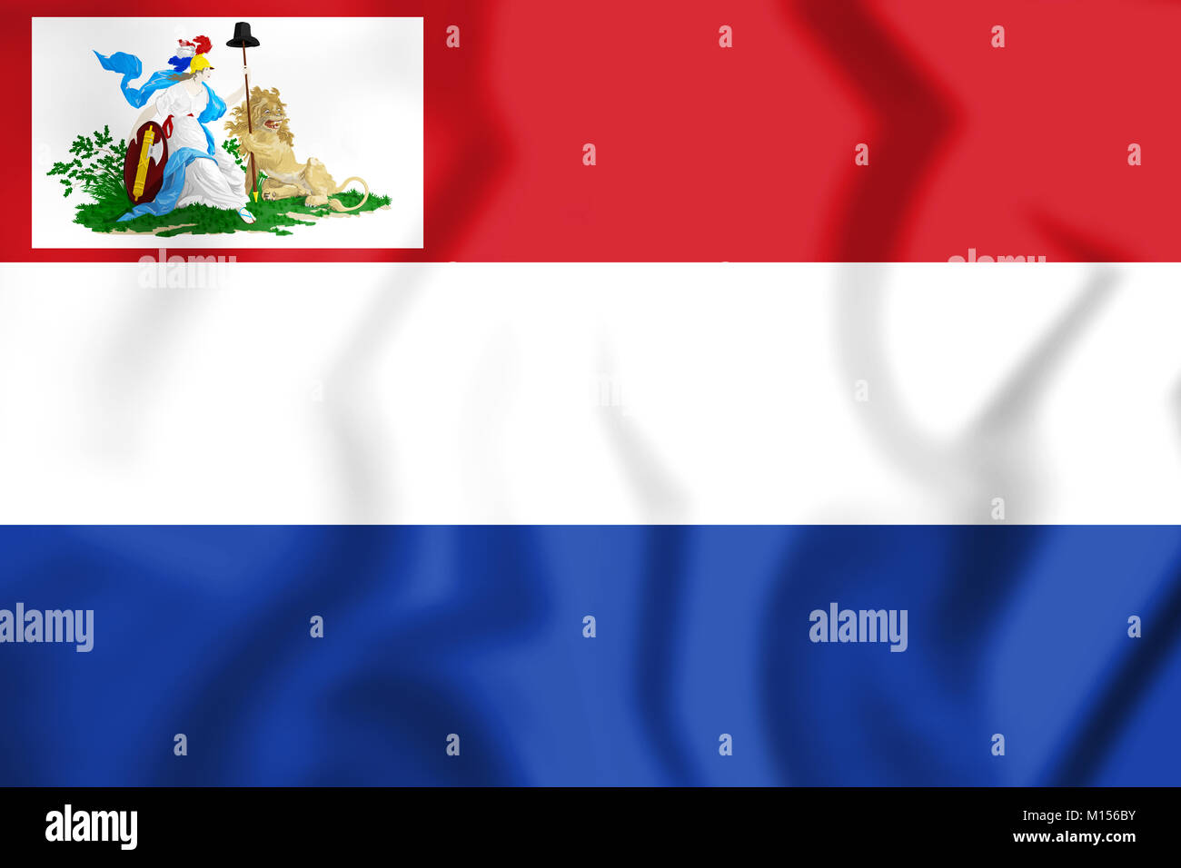 3D Flag of the Batavian Republic. 3D Illustration Stock Photo - Alamy