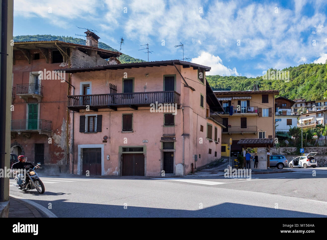 A view of the village of Lavenone, Italy. Lavenone is a town in the ...
