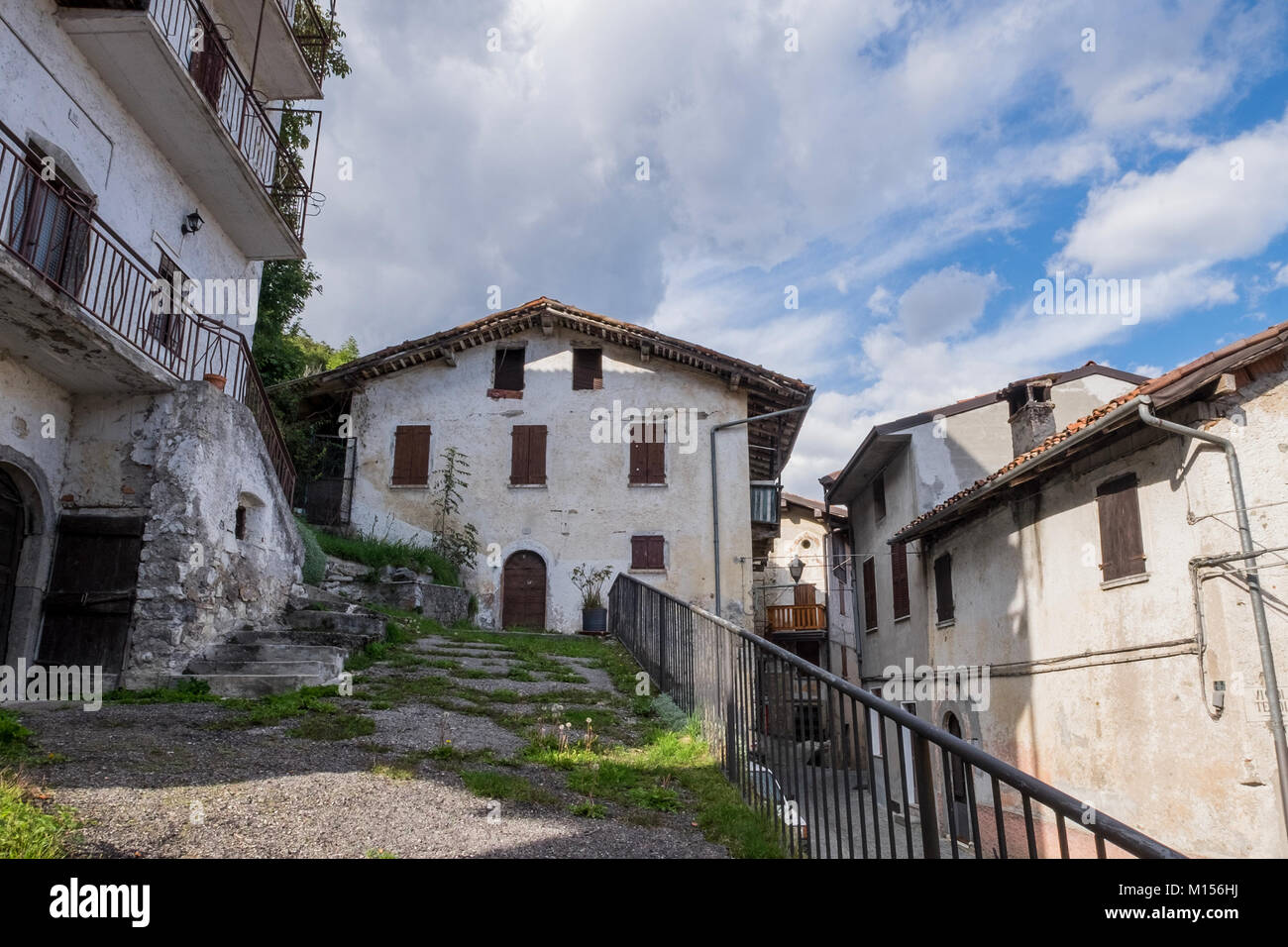 A view of the village of Lavenone, Italy. Lavenone is a town in the ...