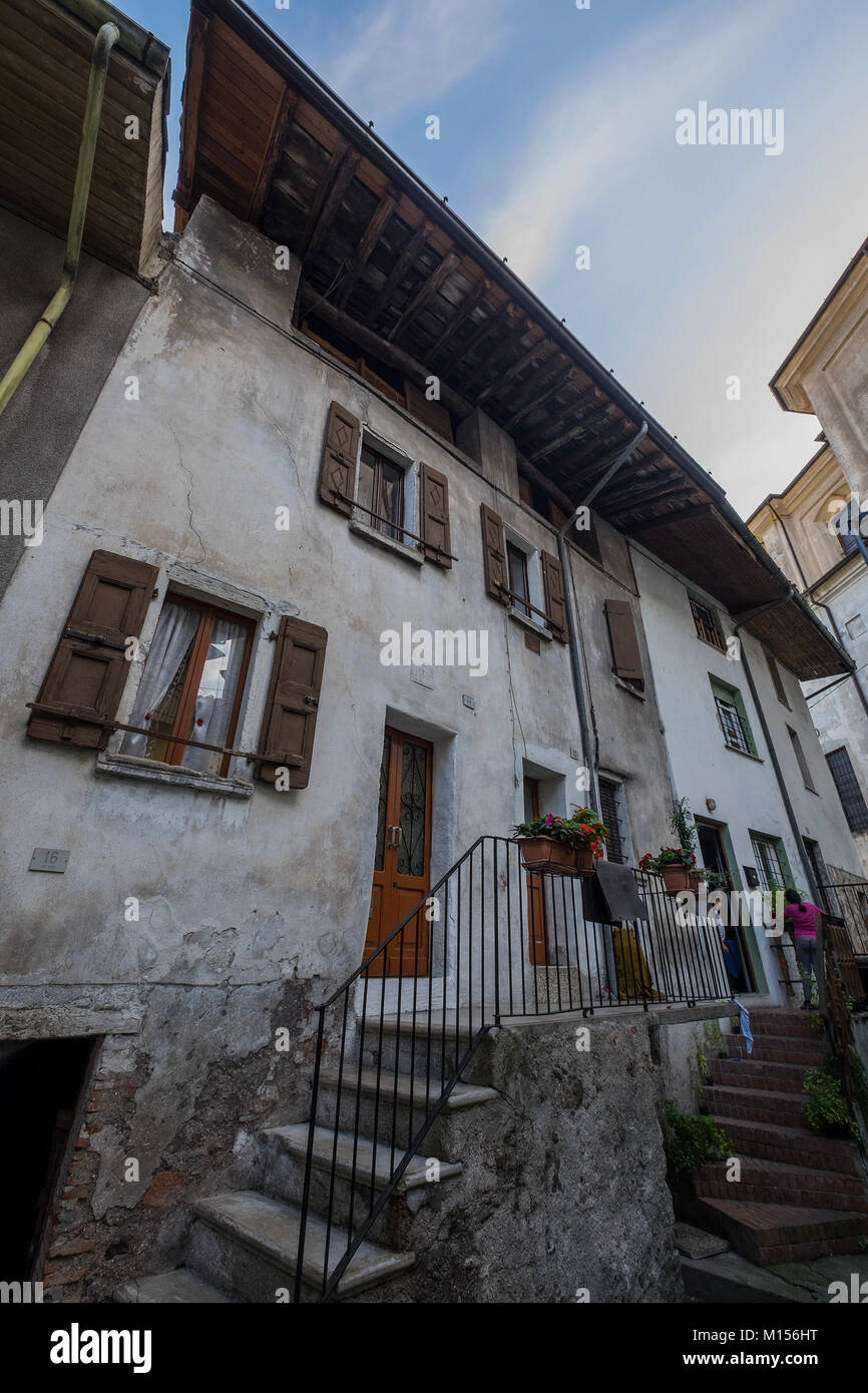 A view of the village of Lavenone, Italy. Lavenone is a town in the ...