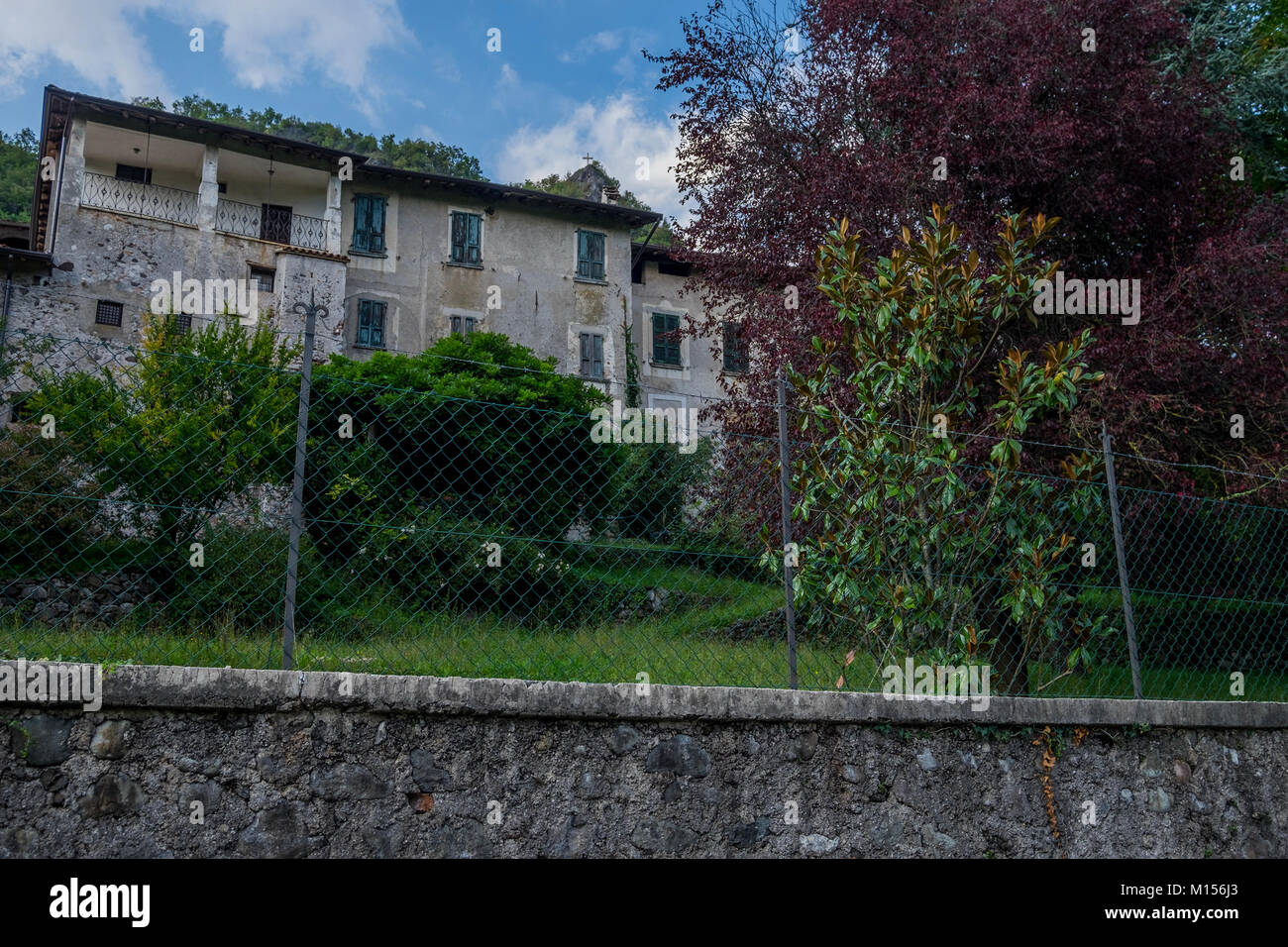 A view of the village of Lavenone, Italy. Lavenone is a town in the ...