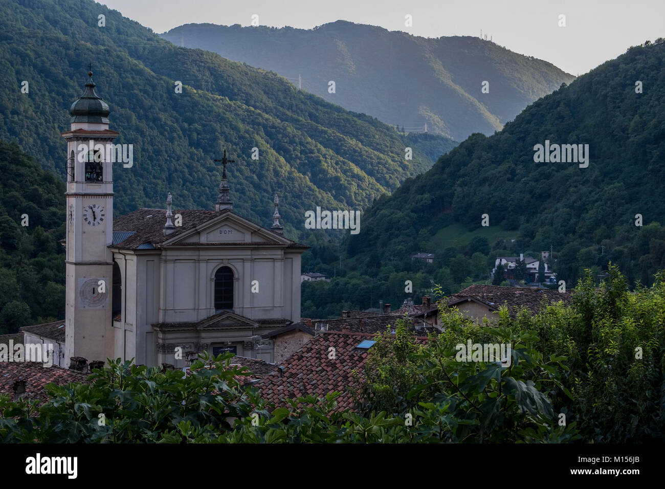 A view of the village of Lavenone, Italy. Lavenone is a town in the ...