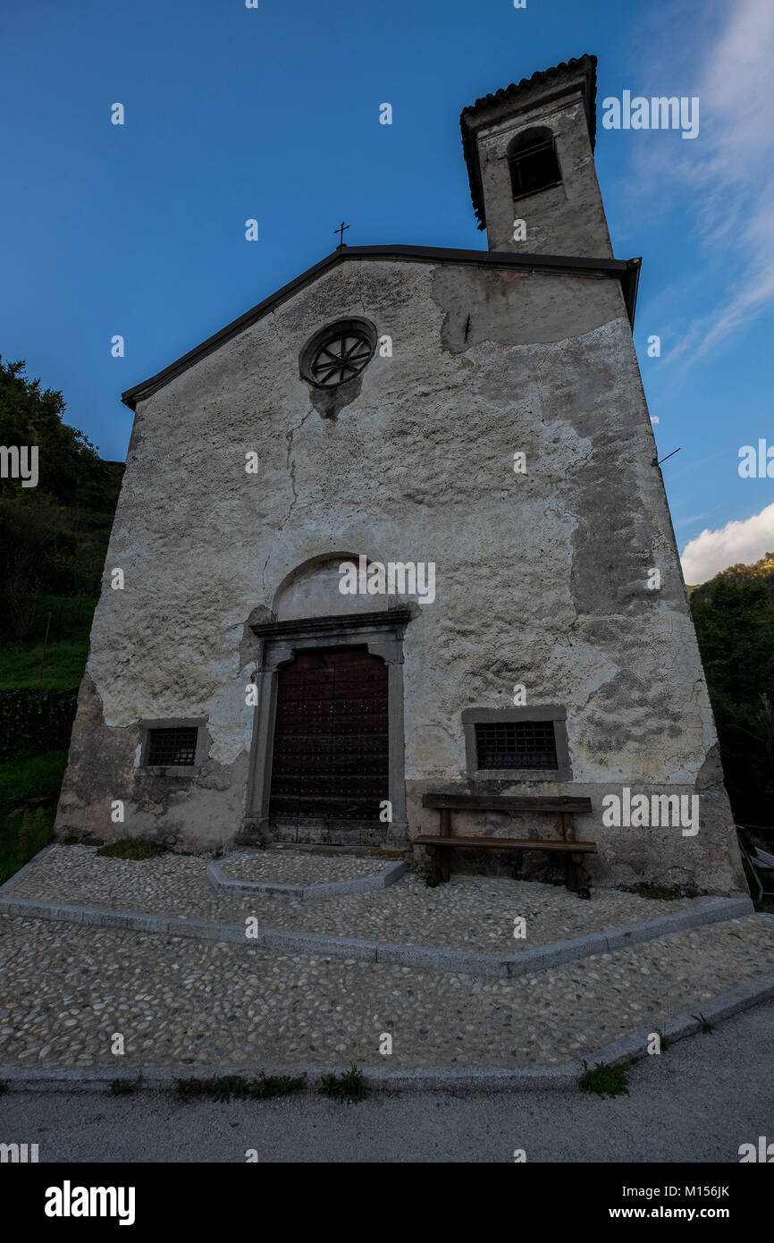 A view of the village of Lavenone, Italy. Lavenone is a town in the ...