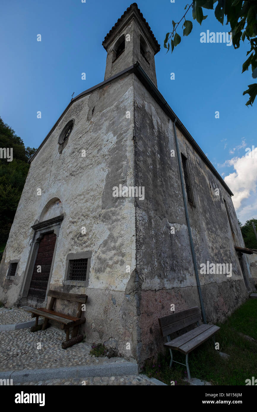 A view of the village of Lavenone, Italy. Lavenone is a town in the ...