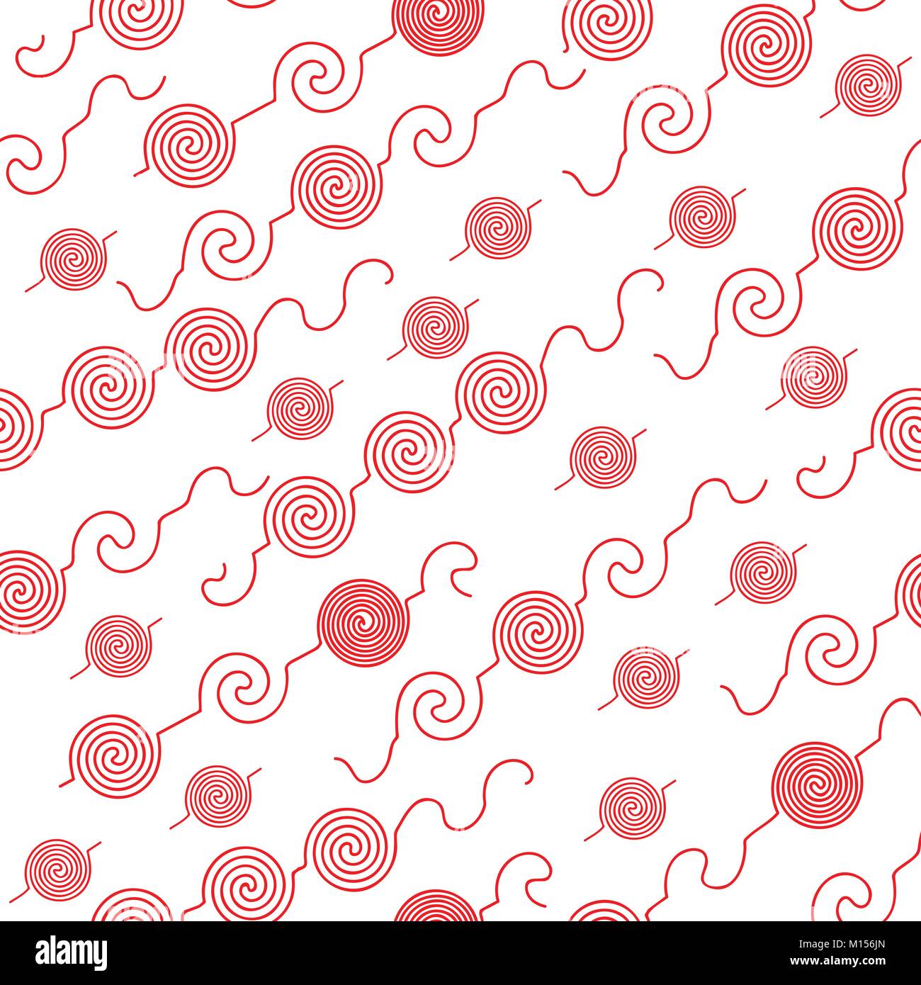 seamless pattern with abstract red shapes Stock Vector Image & Art - Alamy