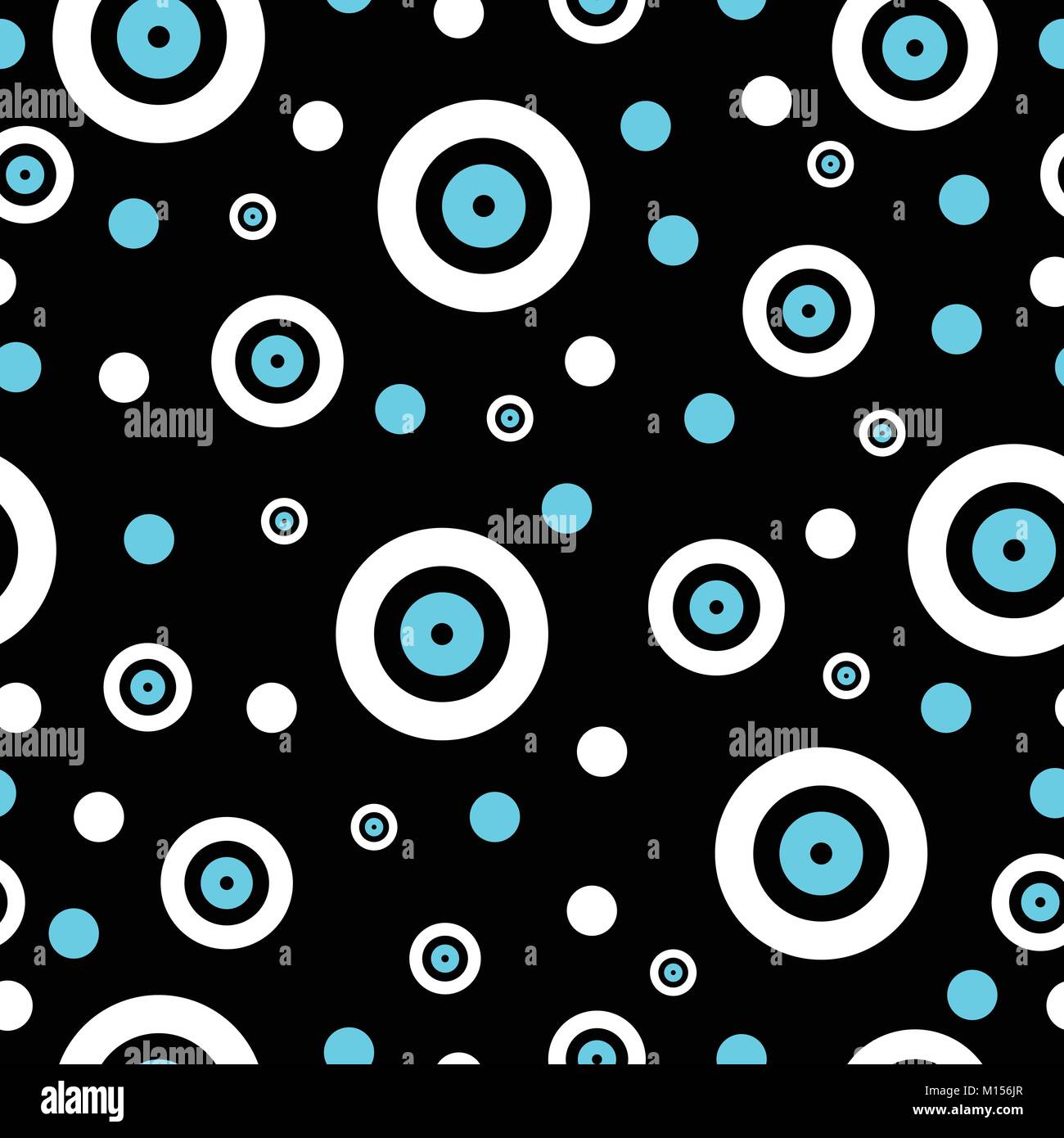 seamless pattern with greek evil eye in black and turquoise colors ...