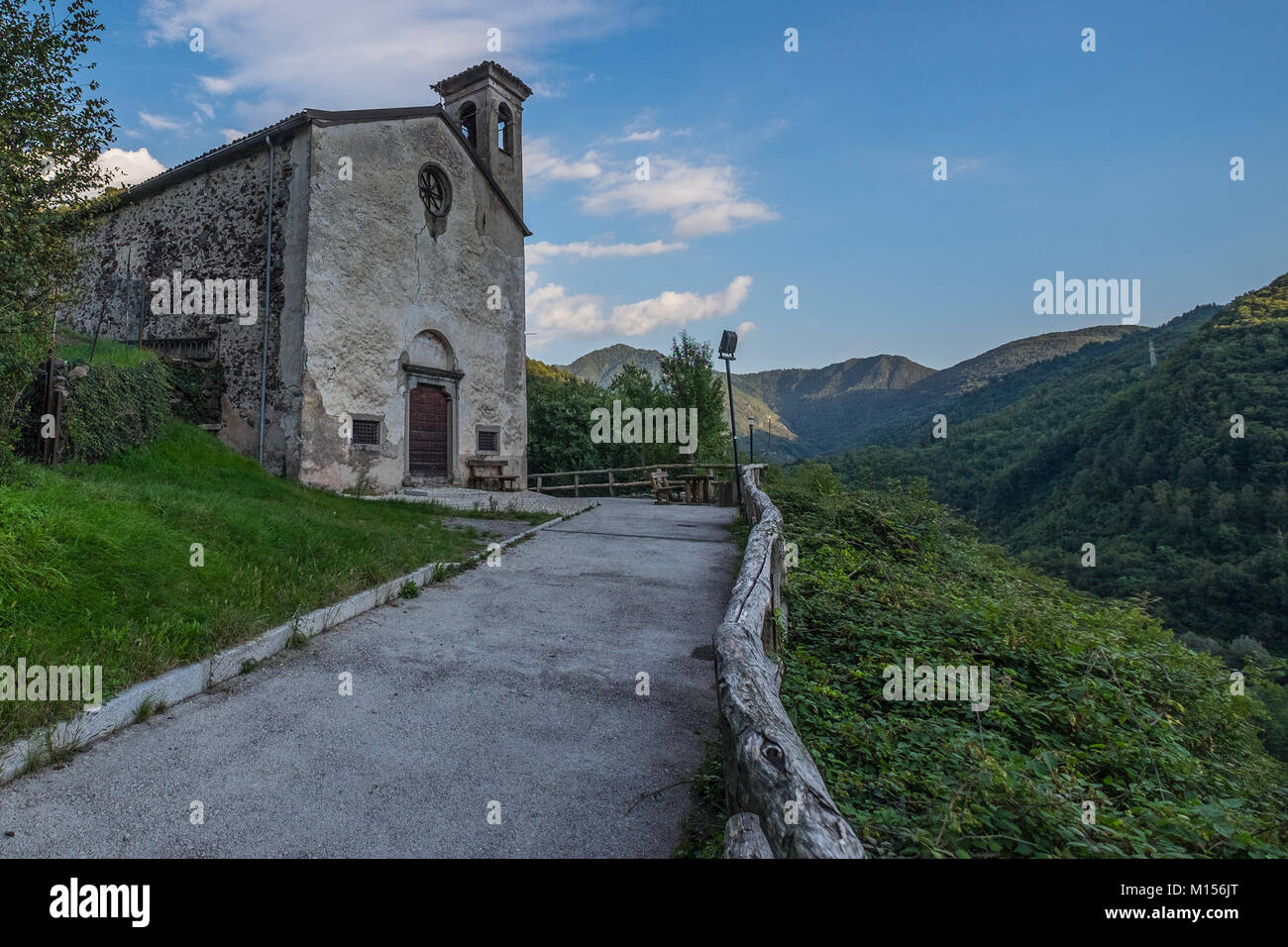 A view of the village of Lavenone, Italy. Lavenone is a town in the ...