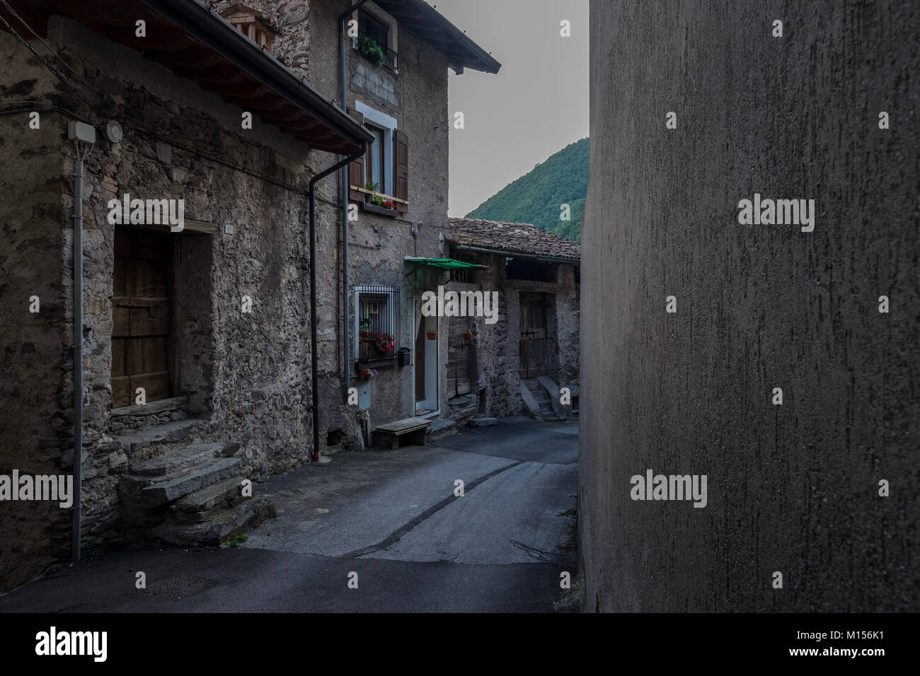 A view of the village of Lavenone, Italy. Lavenone is a town in the ...