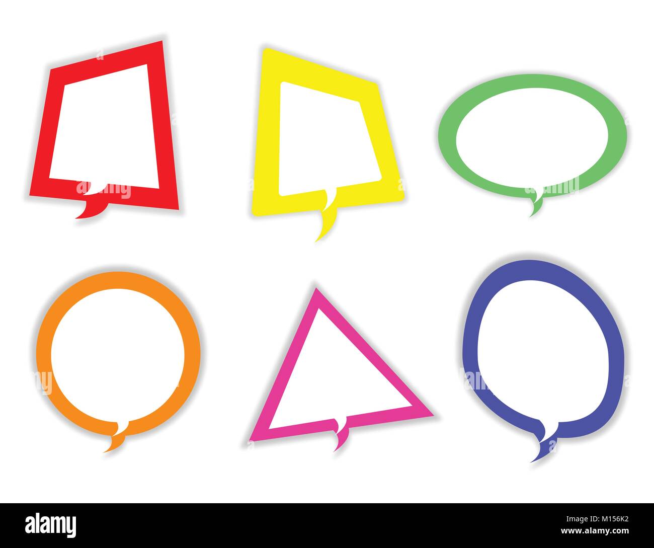 Dialogue boxes vector set hi-res stock photography and images - Alamy