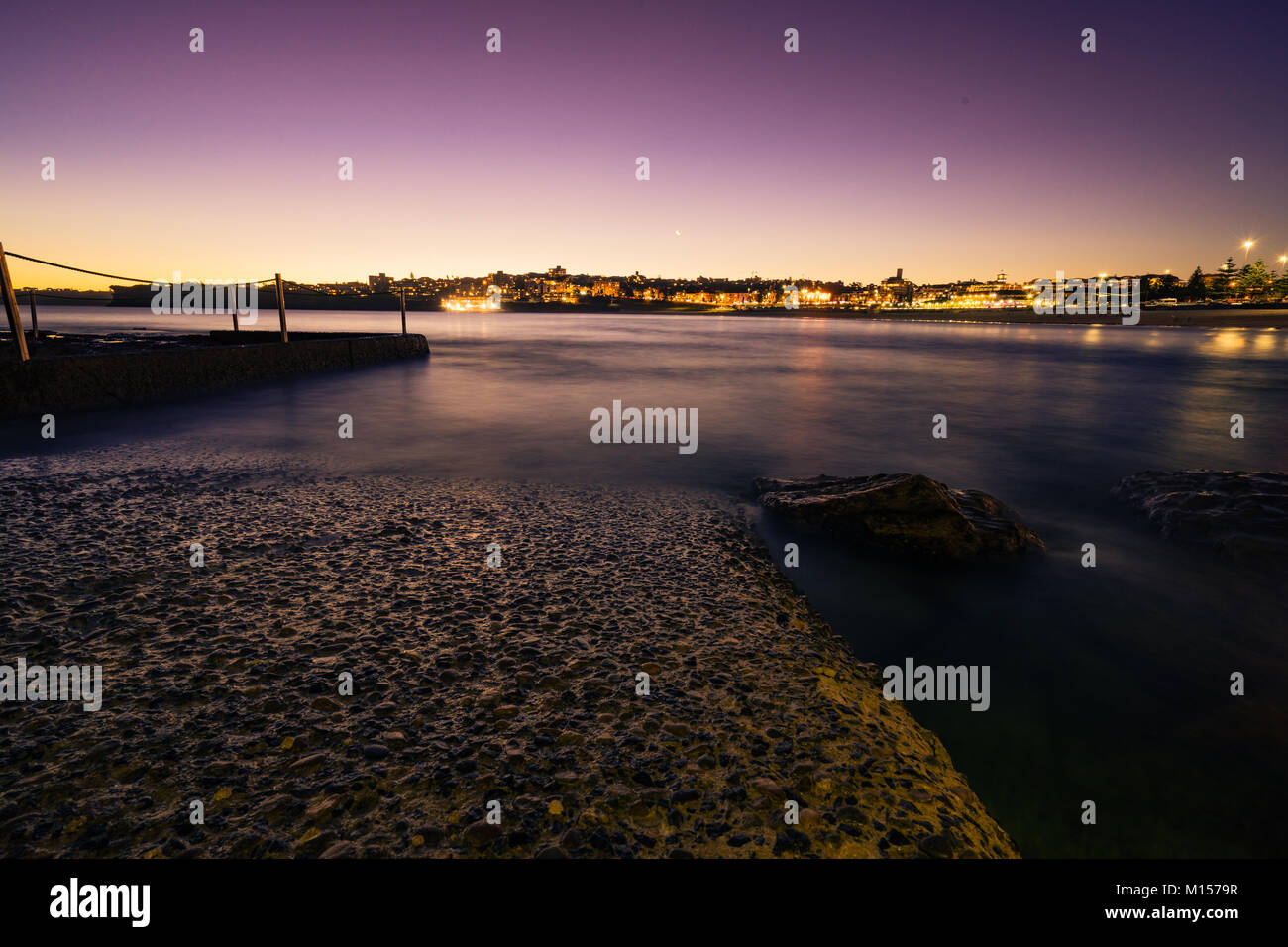 Bondi beach sunset Stock Photo - Alamy
