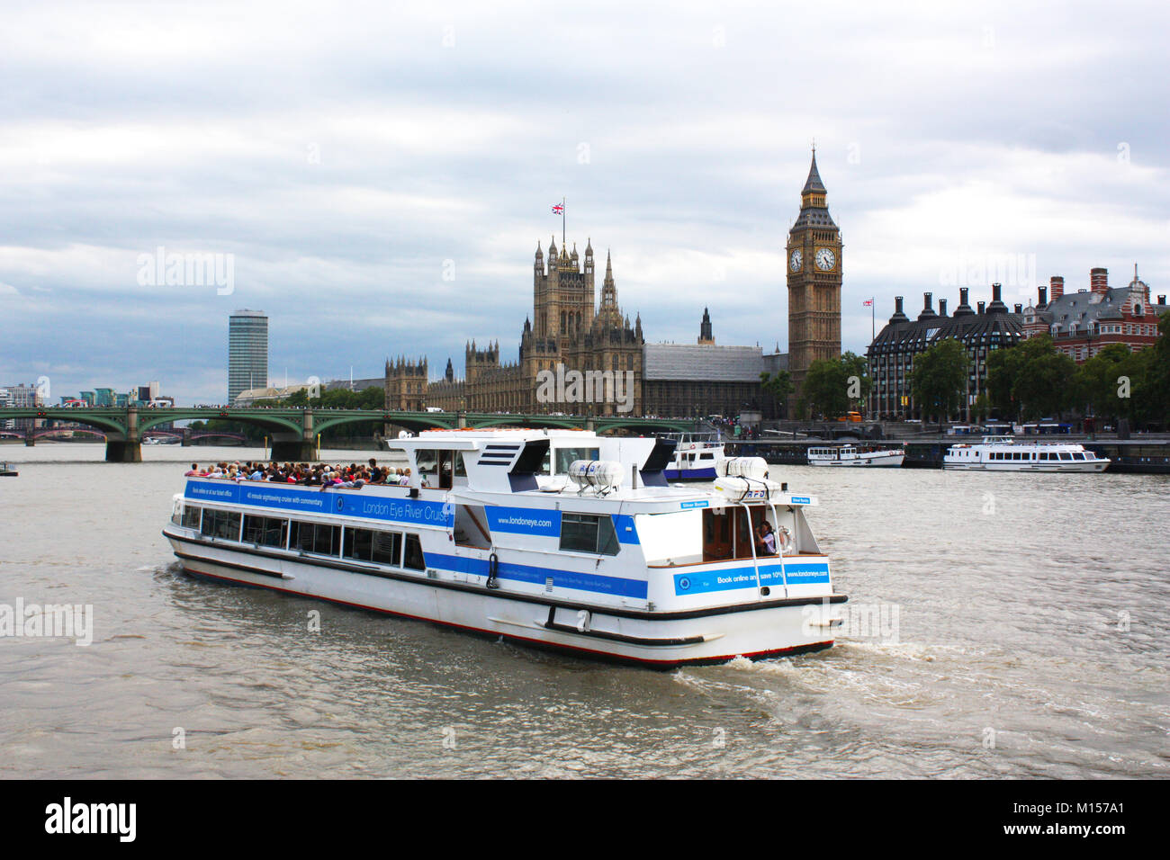 Thames river cruise, London, UK Stock Photo - Alamy