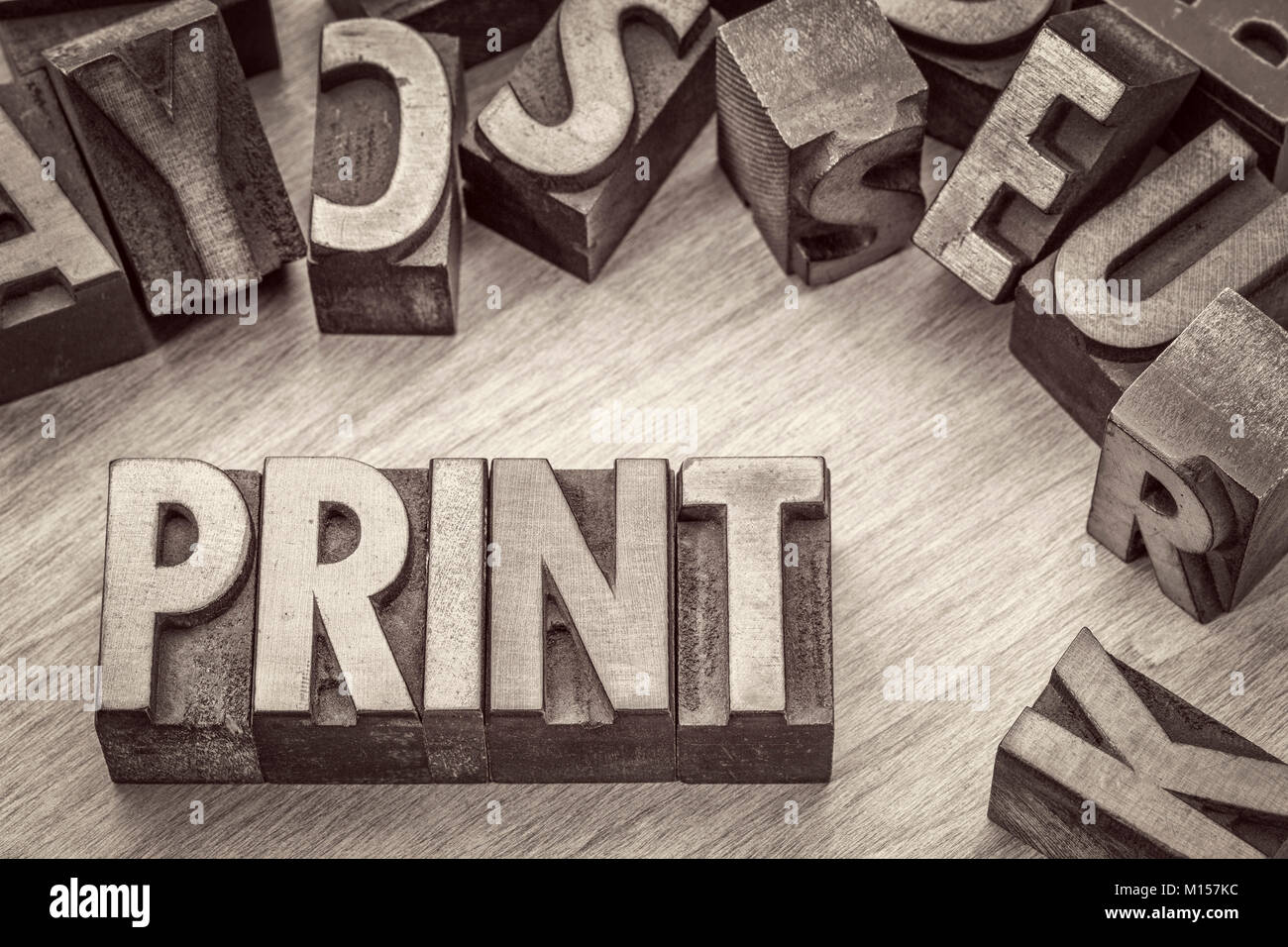print word abstract in vintage letterpress wood type printing blocks ...