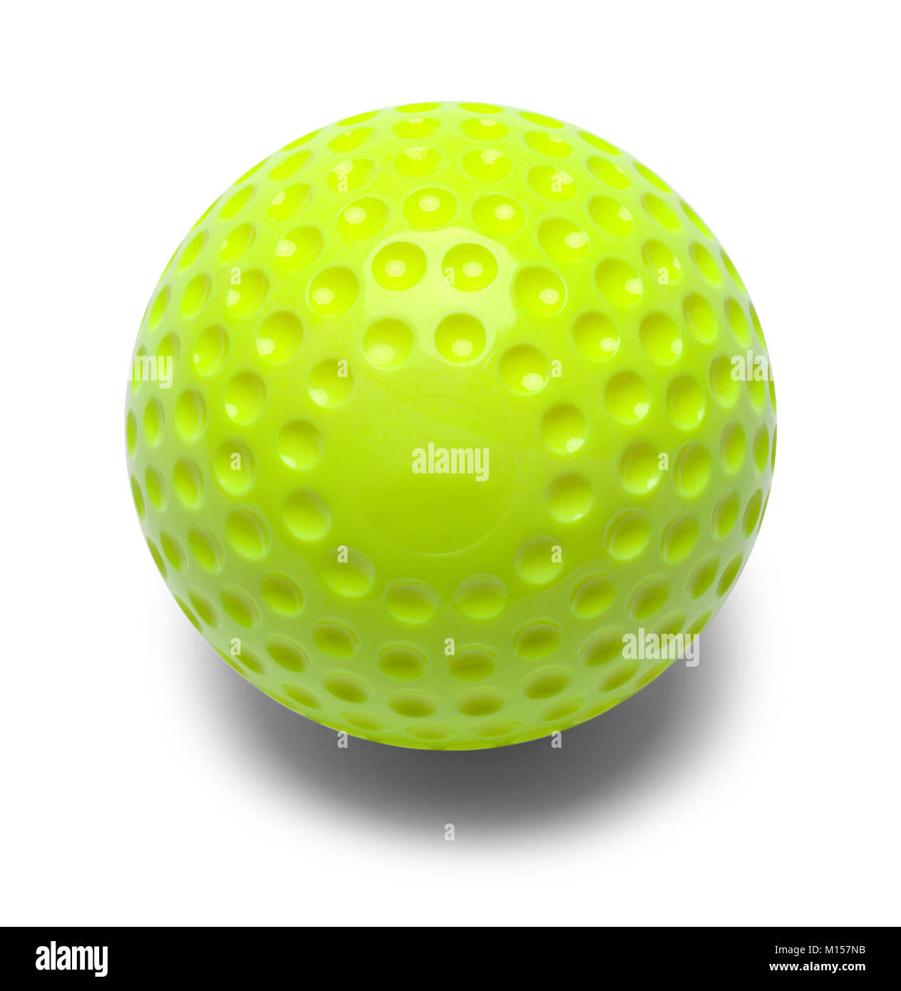 Bright Yellow Pitching Maching Softball Isolated on White Stock Photo ...