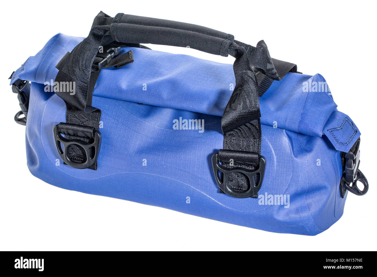 Blue and white duffel bag hi-res stock photography and images - Alamy