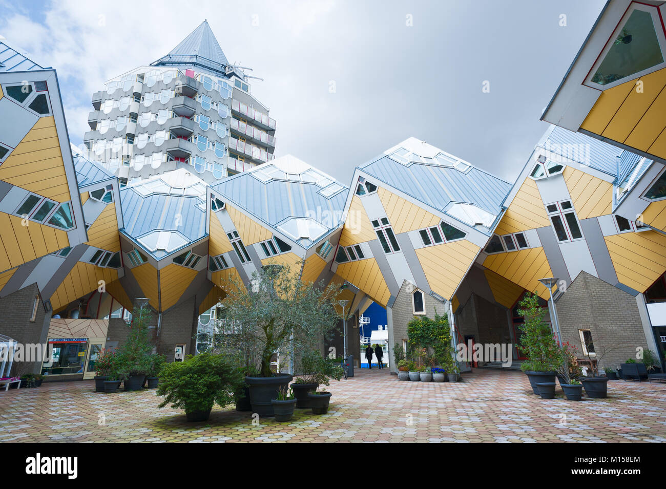 Rotterdam cube house in Blaak district Stock Photo - Alamy